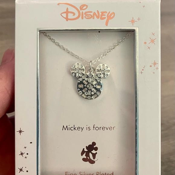 Disney | Jewelry | Disney Mickey Mouse Crystal Pendant Necklace In Fine ...